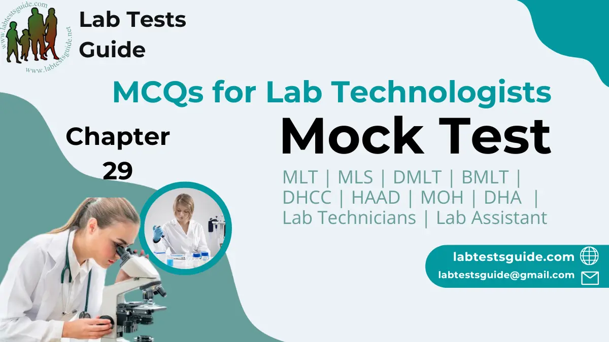 MCQs Mock Test for Lab Technicians and Technologists: Chapter 29 | Lab ...